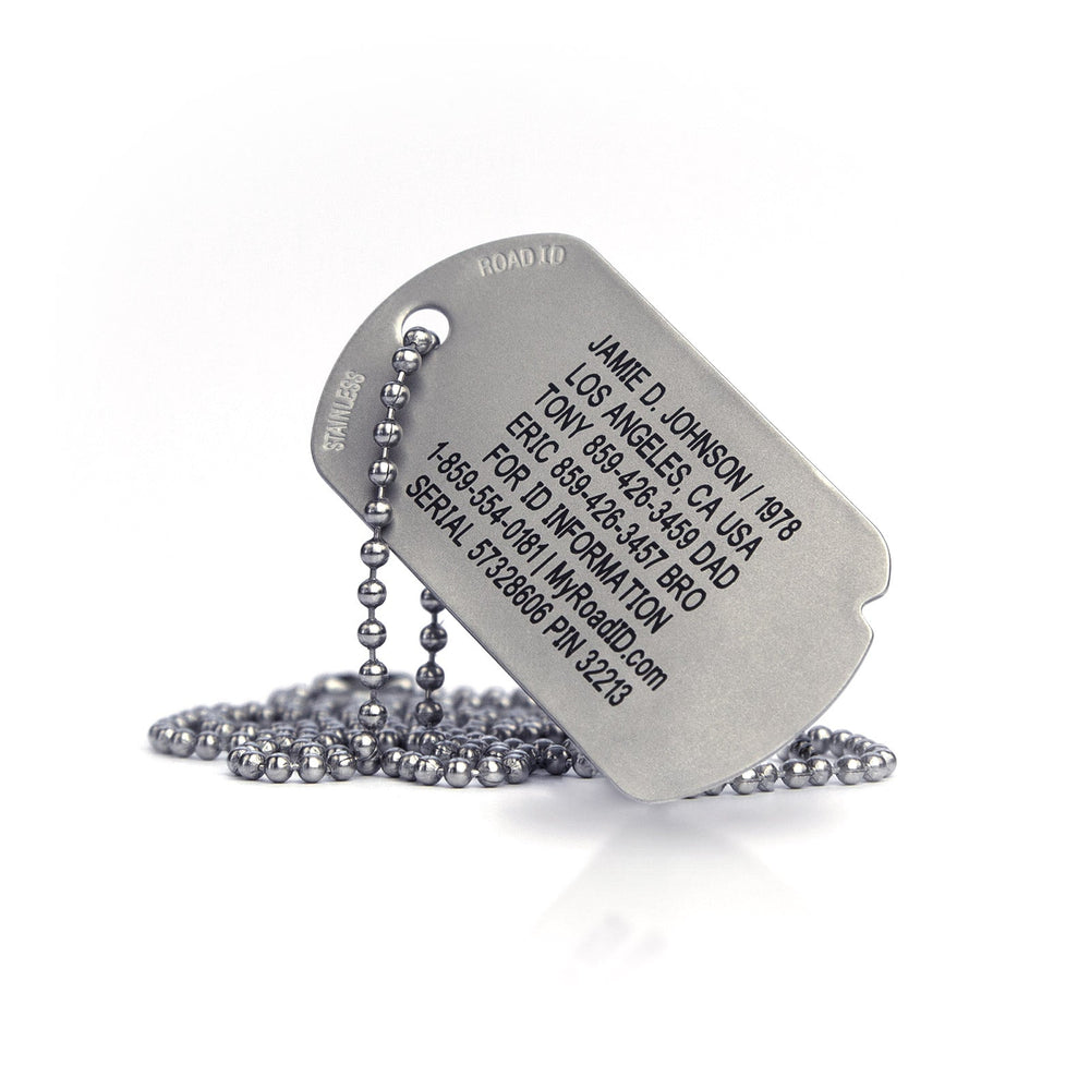 The Fixx ID Dog Tag in Sleek, Matte Finish | ROAD iD
