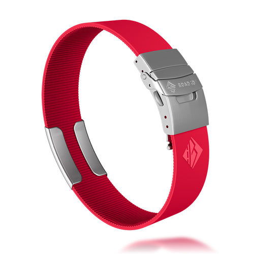 Wrist ID Elite Silicone Clasp ID Bracelet | 19 MM | Slate | ROAD iD