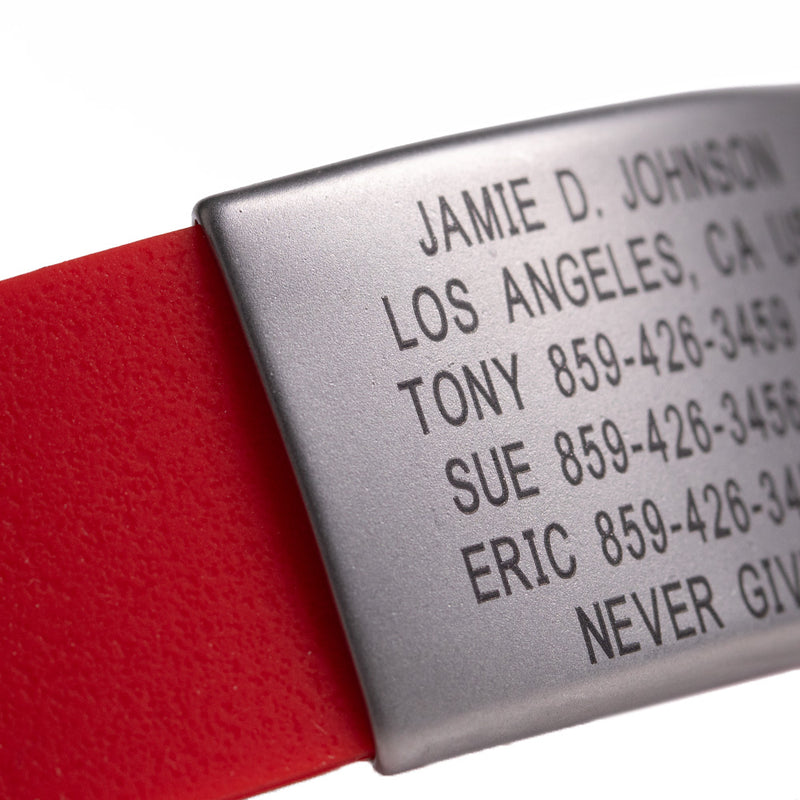 Wrist ID Elite Silicone Clasp ID Bracelet | 19 MM | Slate | ROAD iD