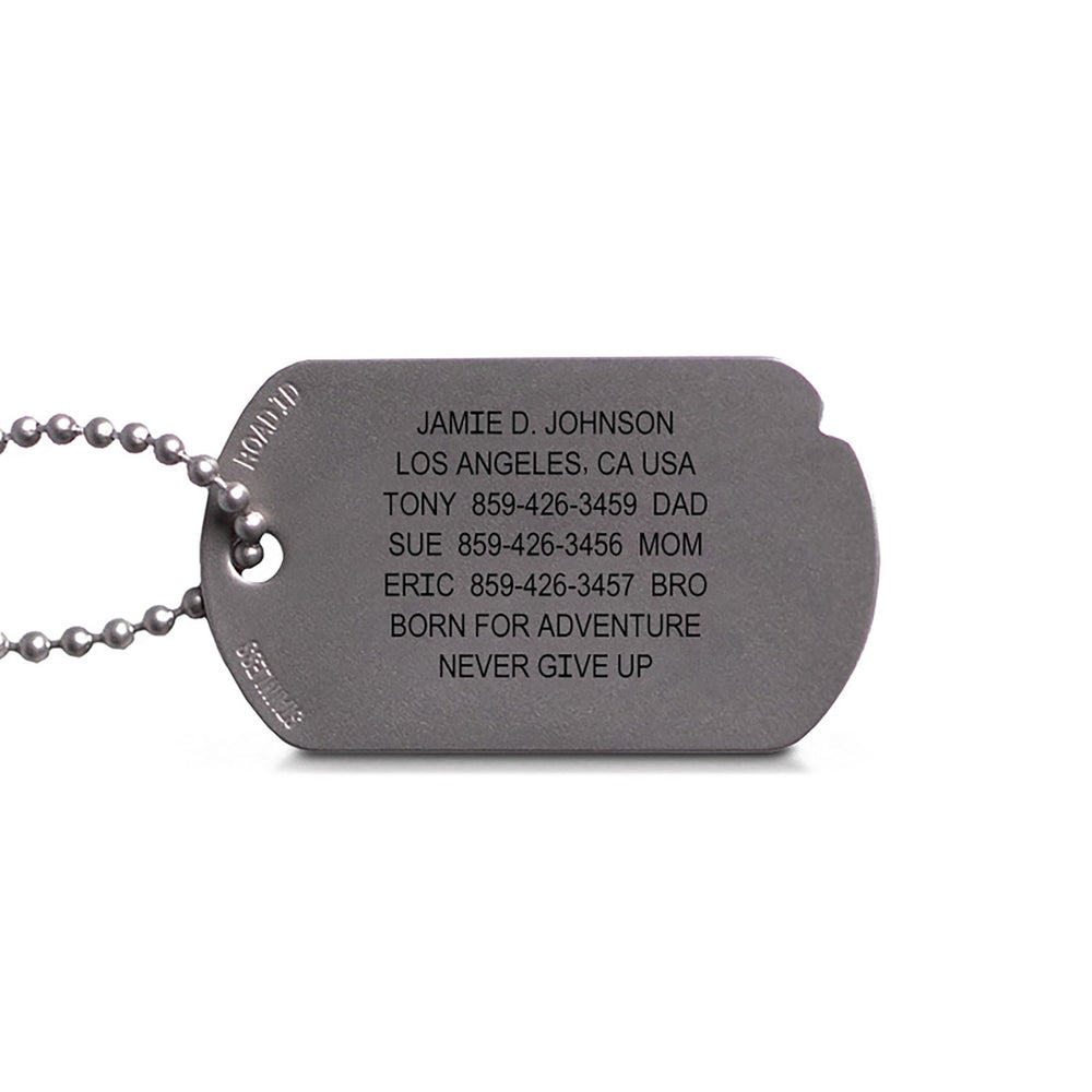 The Fixx ID Dog Tag in Sleek, Matte Finish | ROAD iD